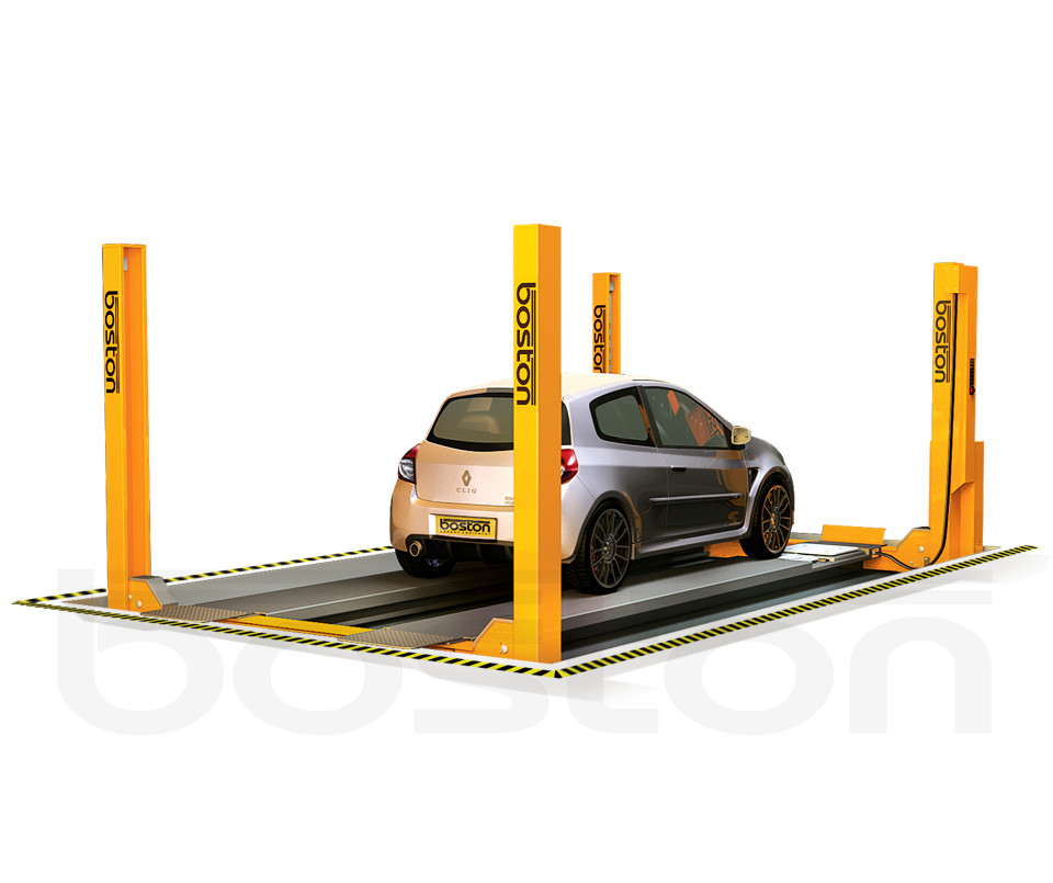 4T Four Post Lift - 4.65m Platform | Boston Garage Equipment