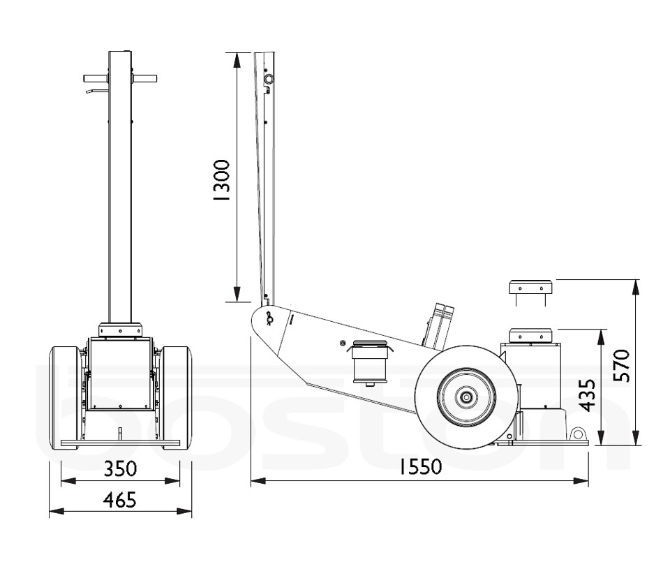 150T Hydraulic Jack Low Clearance | Boston Garage Equipment