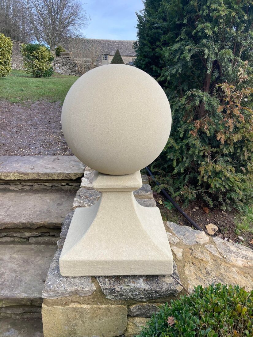 Pair of Ball Finials - Tor Stone